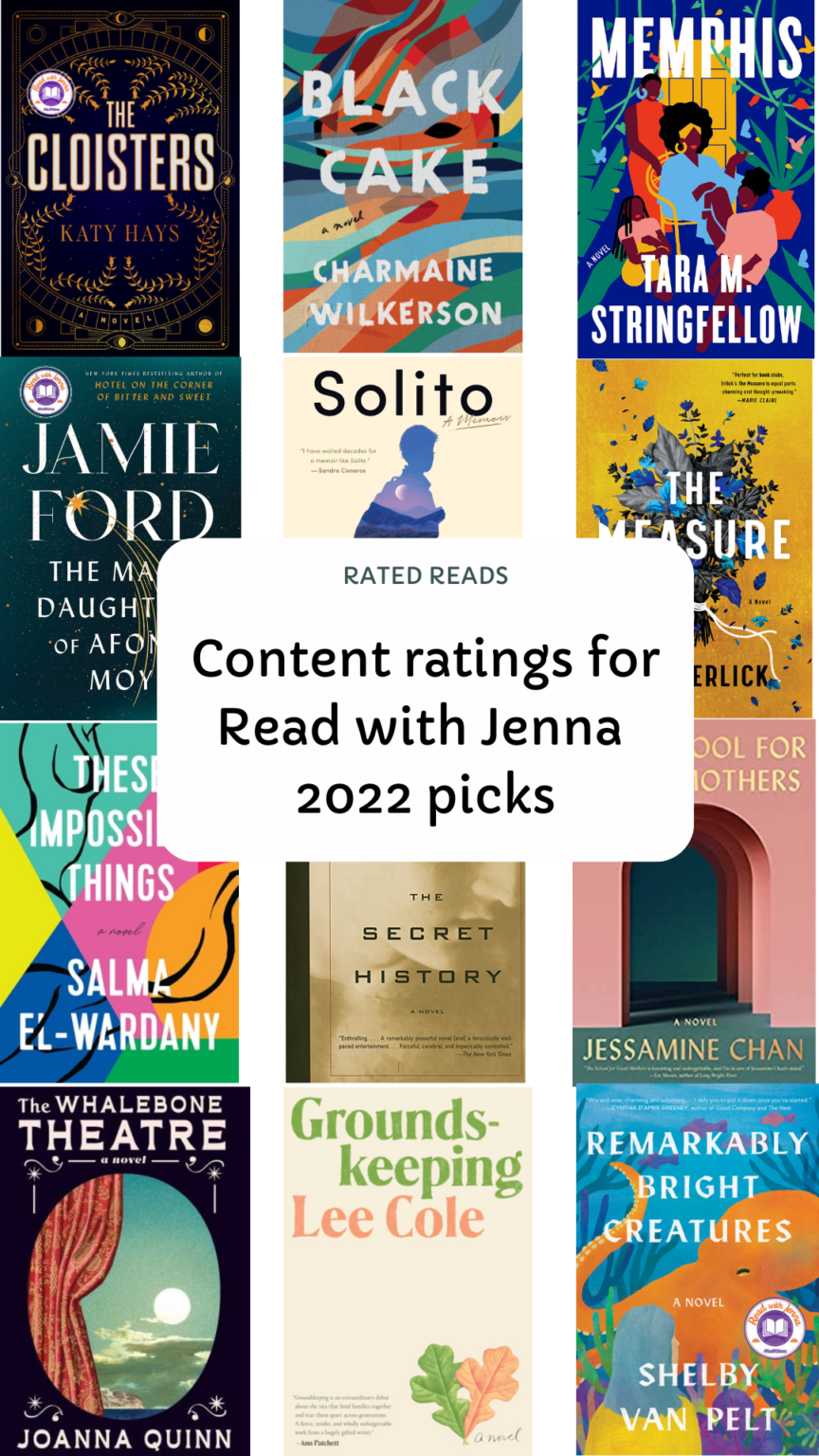 Content ratings for Read with Jenna picks from 2022 - Rated Reads